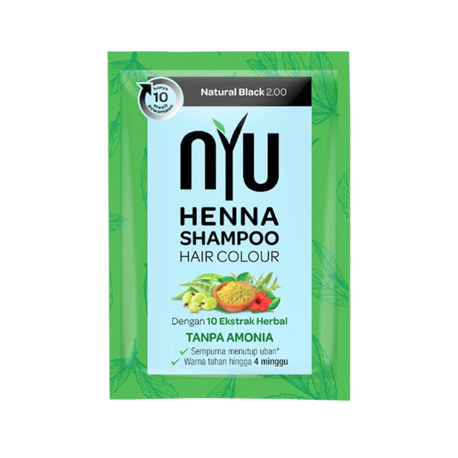 ( Sachet ) NYU Henna Shampoo Hair Colour 20ML | Sampo Pewarna Rambut ...
