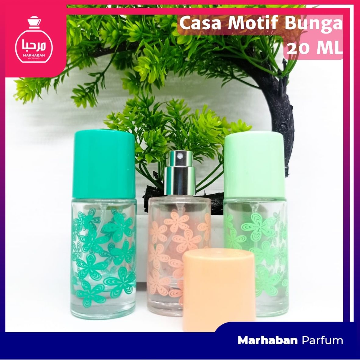 Botol Parfum Casa Motif Bunga 20ml LUSINAN botol parfum botol kosong ...