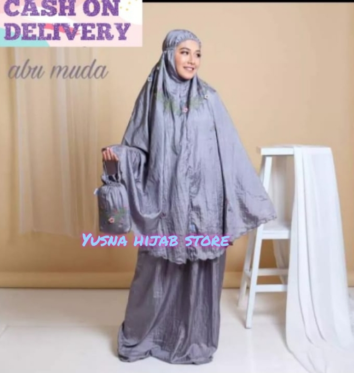 Mukena parasut traveling bordir dewasa.barang ready,bahan;parasut super ...