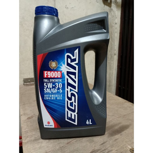 OLI MESIN SUZUKI ECSTAR F9000 5W-30 fULL SYINTHETIC.GALON 4LITER ...