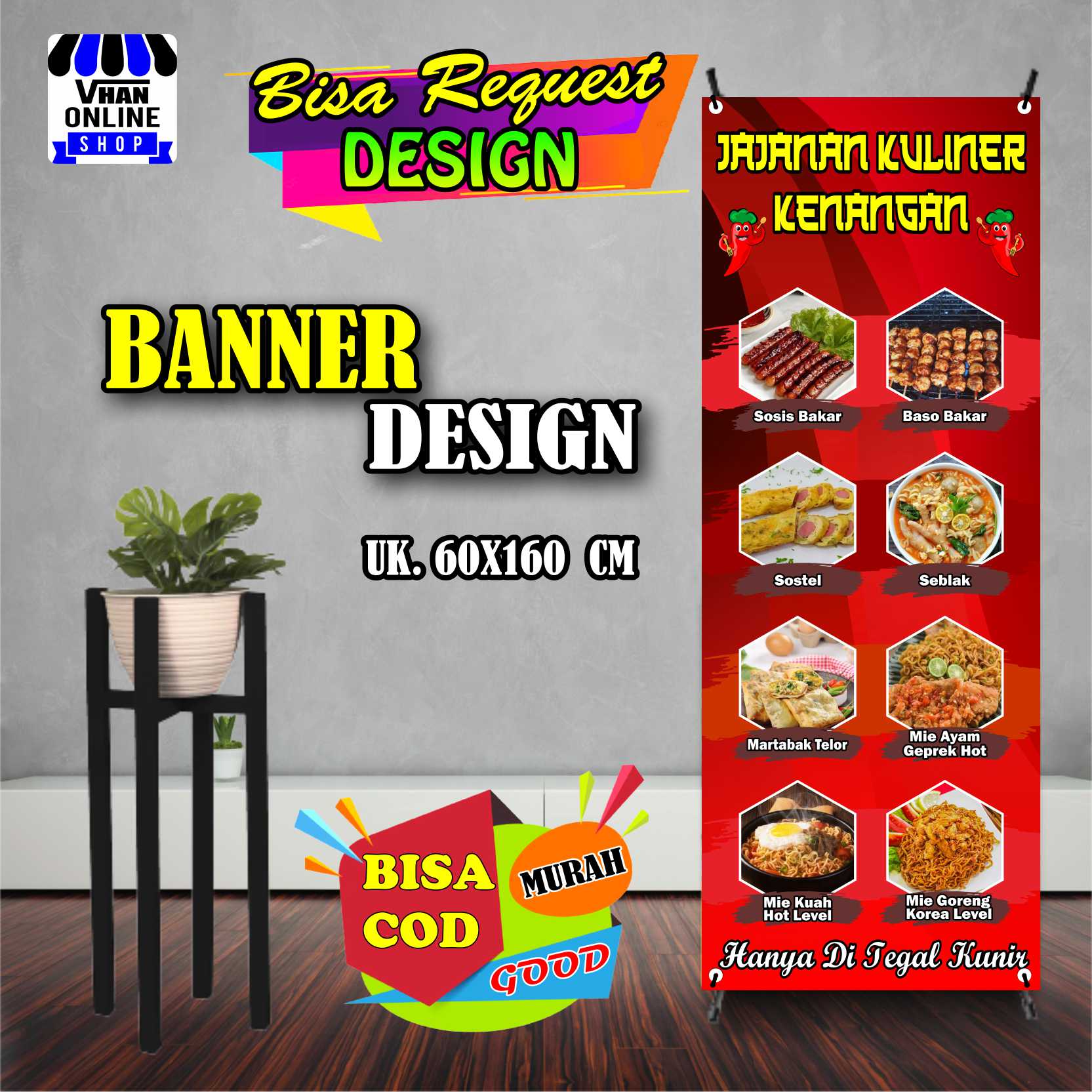 Spanduk Banner Jajanan Kuliner, Jajanan Warung Murah, Simple | Lazada ...
