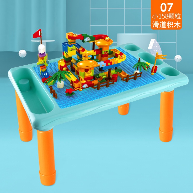 158 PCS Mainan Lego Blok Bangunan Lengkap dengan Meja sebagai media ...