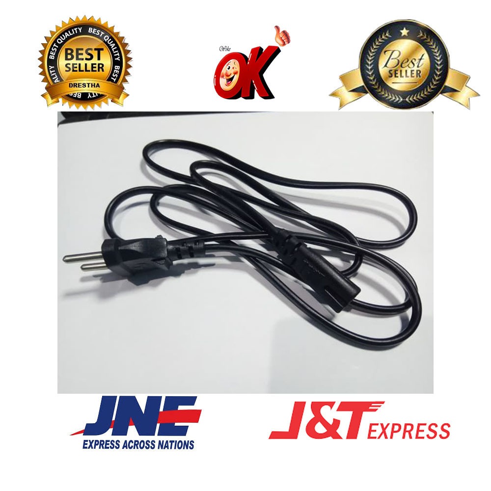 WokeOkay Kabel power tape tipe angka 8 kabel power ps kabel radio tape ...