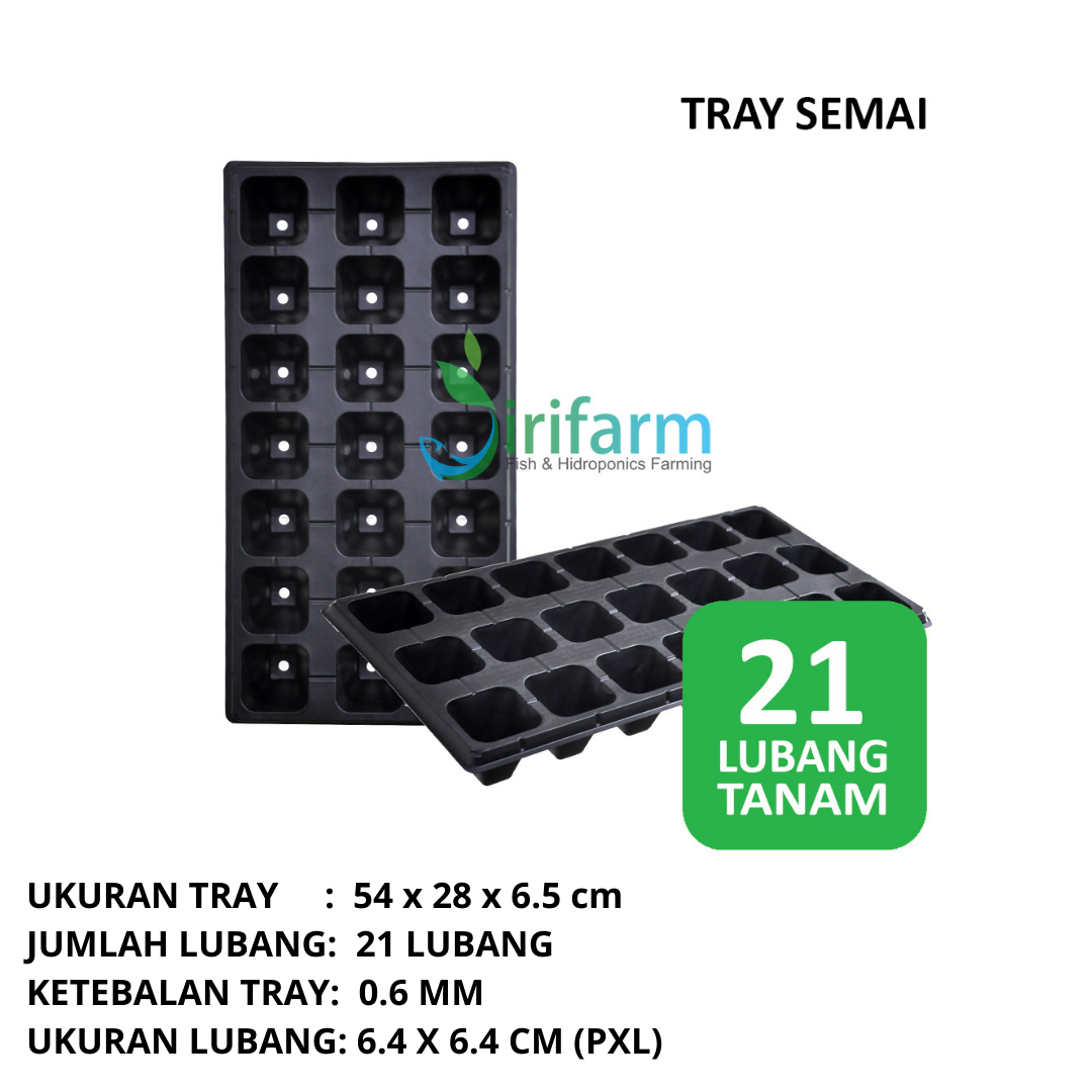 Jirifarm Hidroponik Paket 100 Pcs Tray Semai ukuran lubang 21, 32, 50 ...