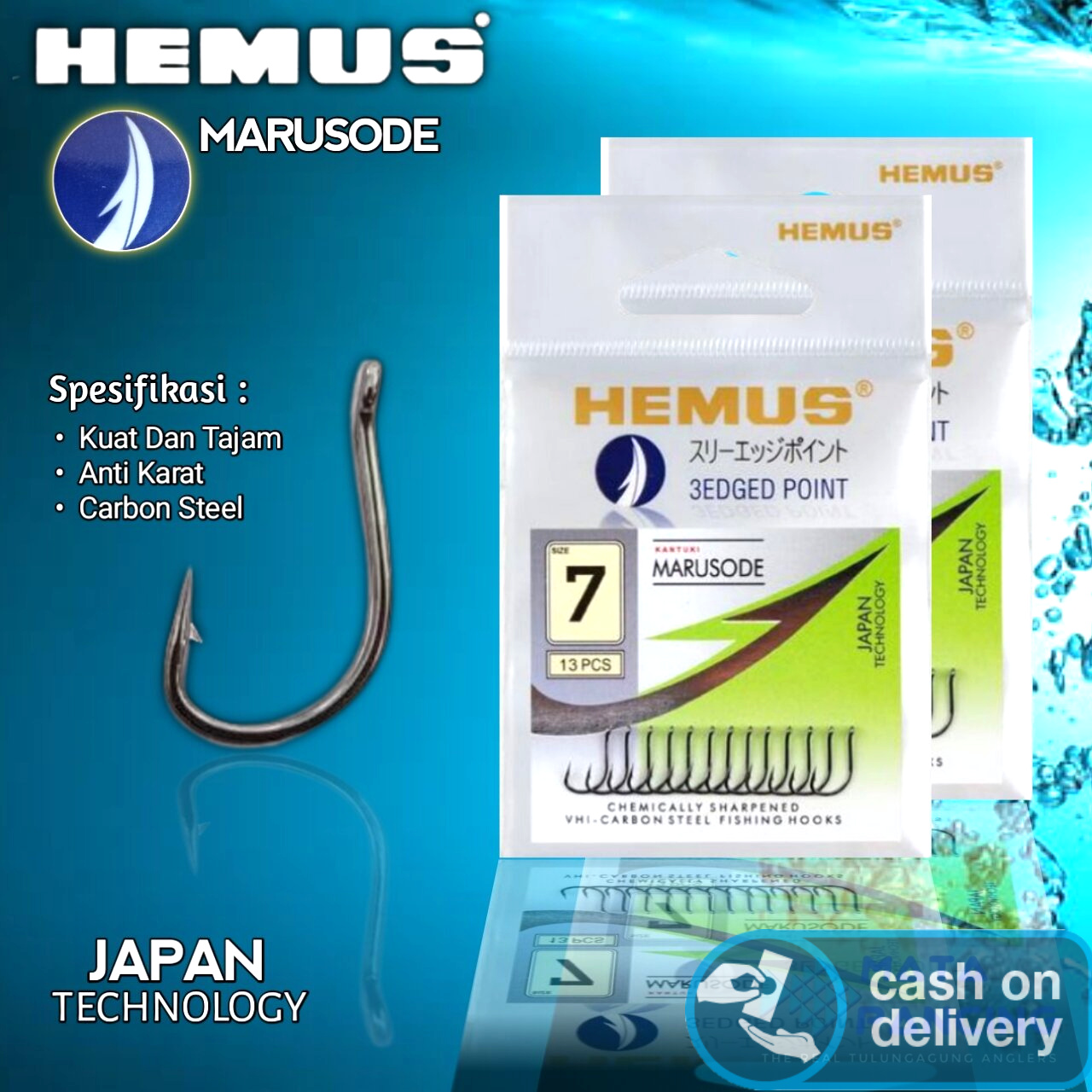 Kail Pancing Hemus MARUSODE Japan Quality / Mata Kail Kecil Cocok untuk ...
