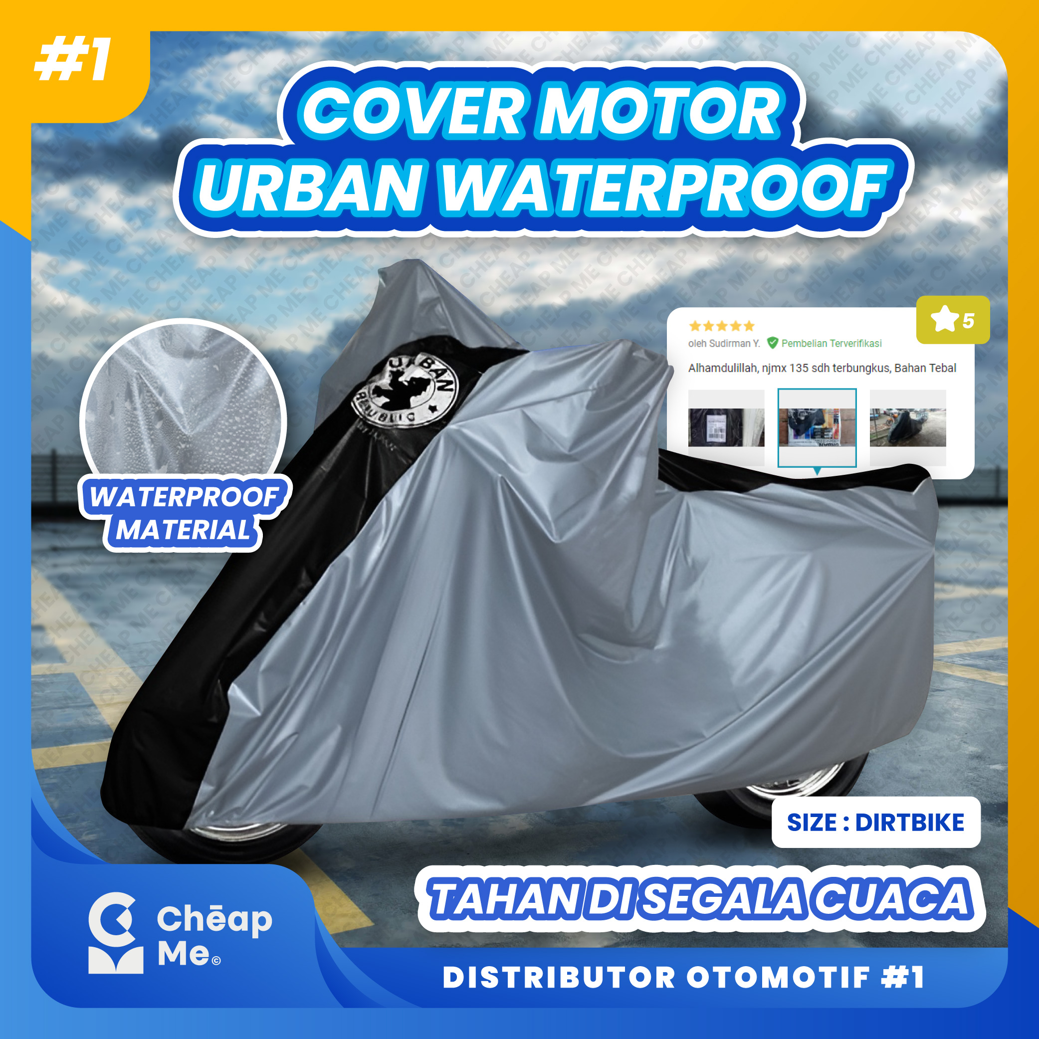 Cover Motor Sarung Motor WATERPROOF URBAN Penutup Selimut Motor ...
