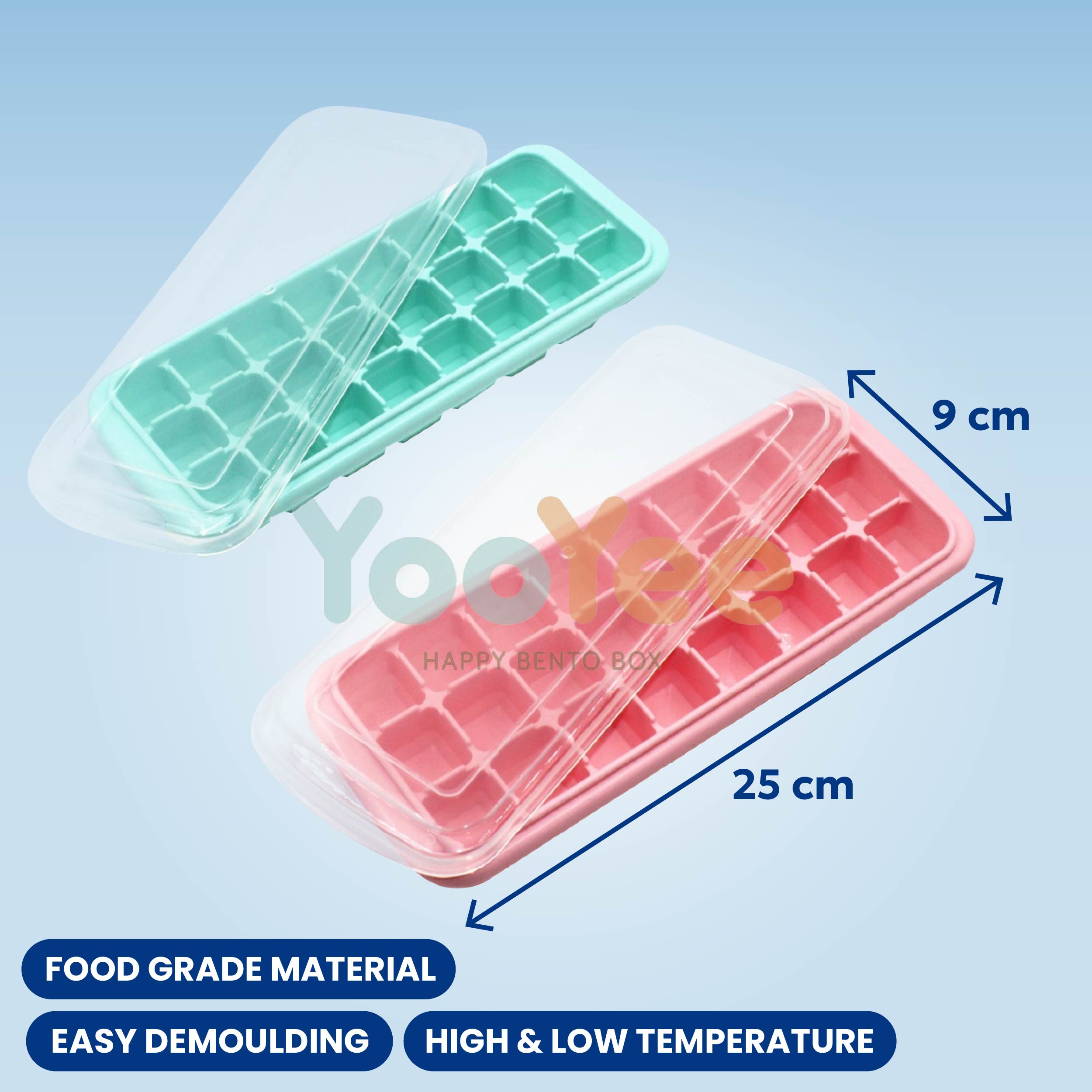YOOYEE Cetakan Es Batu + Penutup Kotak Ice Cube Tray | Lazada Indonesia