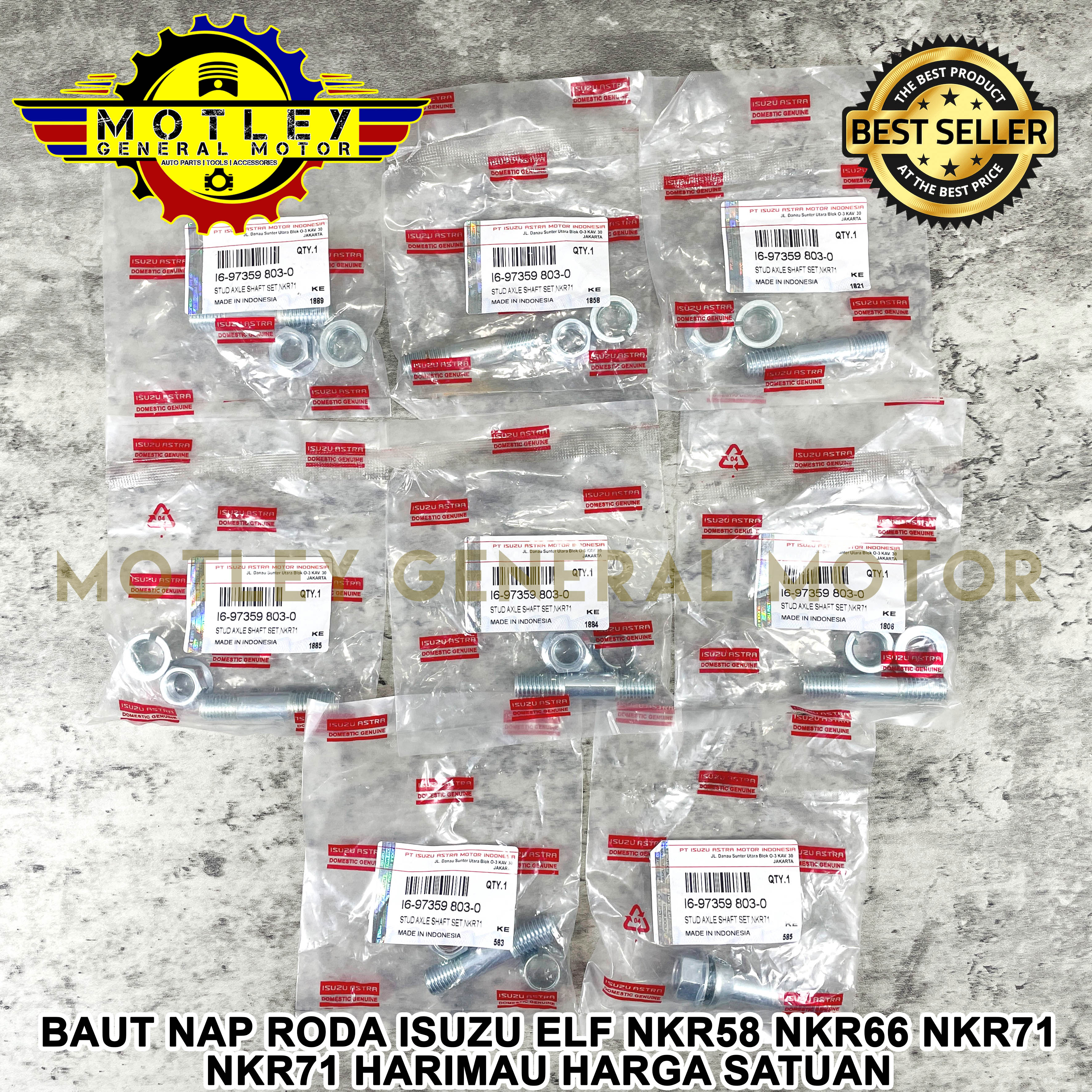 BAUT NAP NUP HAP HUB RODA STUD AXLE SHAFT ISUZU ELF NKR58 NKR66 NKR71 NKR 58 66 71 NKR 71 ...
