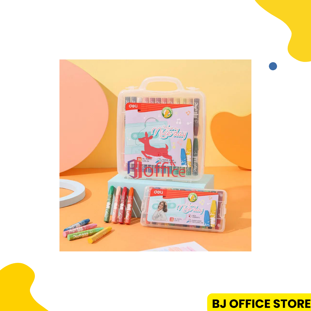 Deli Oil Pastel / Crayon / Krayon 12 24 Warna C215 | Lazada Indonesia