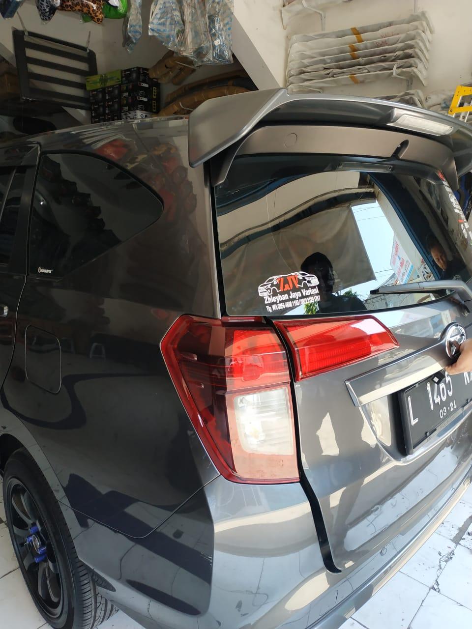 CALYA SIGRA SPOILER / TOPI / SAYAP mobil model sporty + lamp LED GREY ...