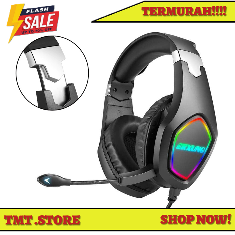 Headphone Gaming Headset hedset Gaming Super Bass Dengan RGB LED with ...