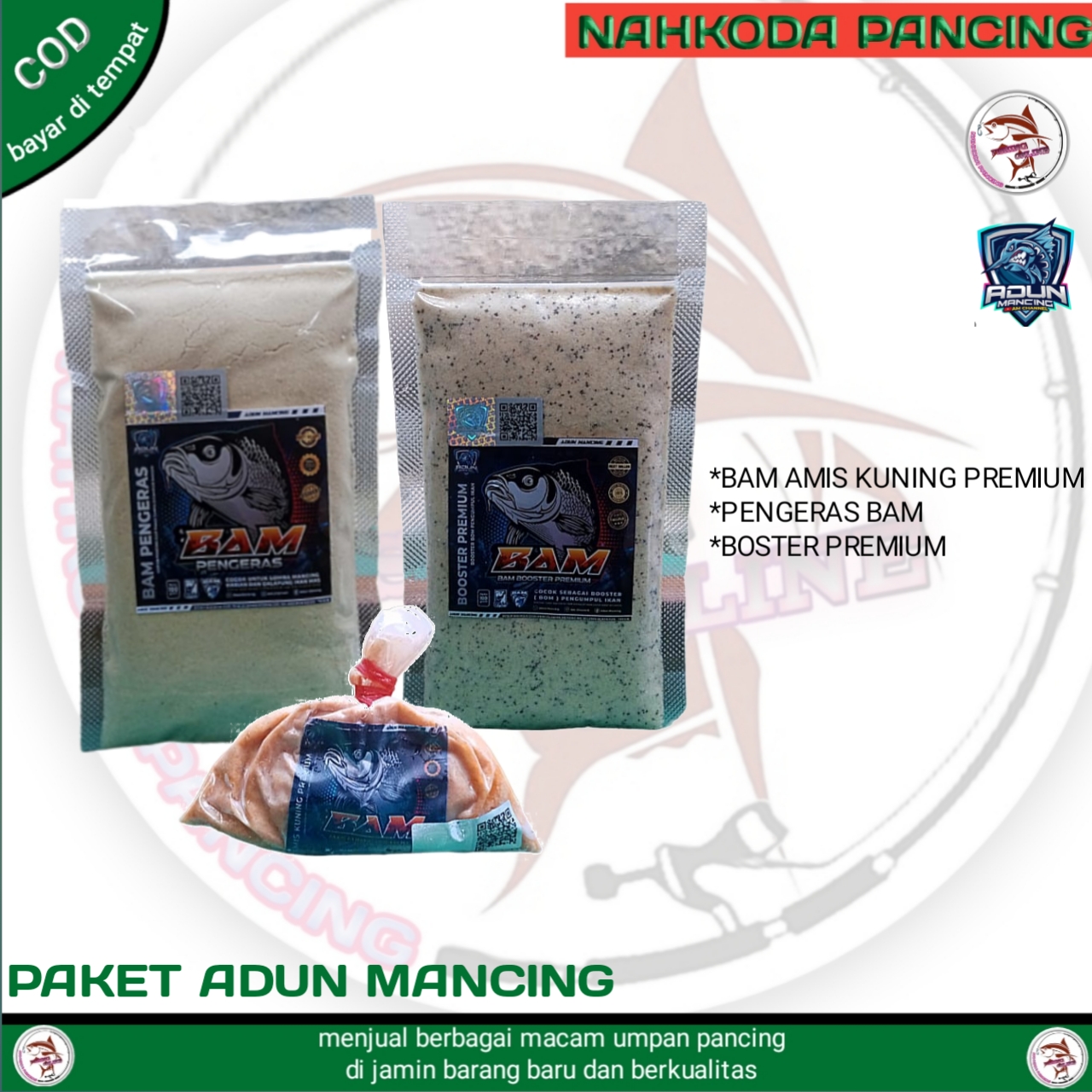 Paket umpan bam akp booster pengeras adun mancing umpan ikan mas paling ...