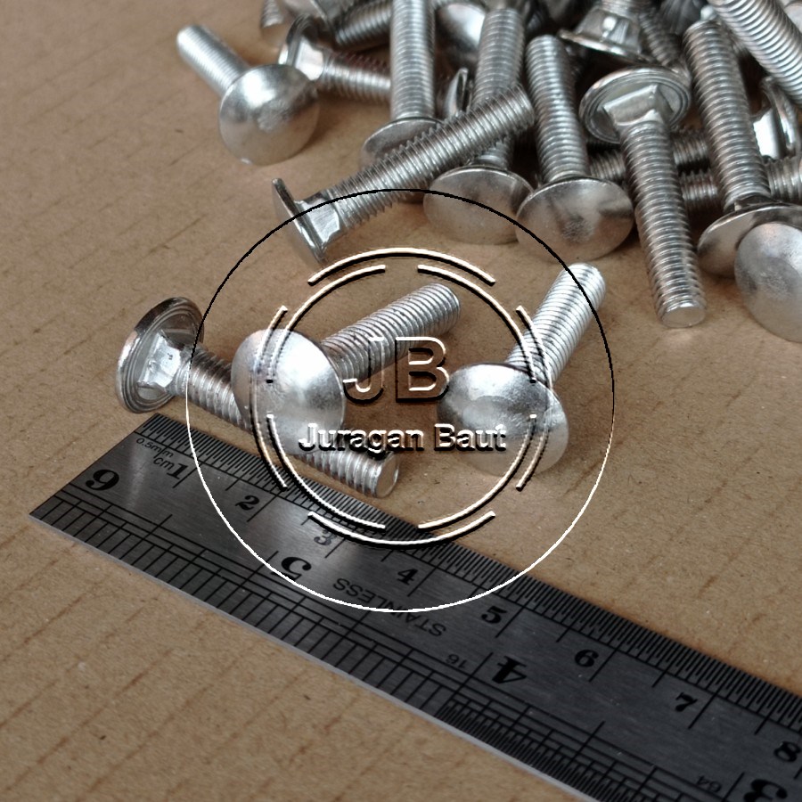 10 BUAH BAUT PAGAR CB KUNCI 10 PANJANG 3CM 3 CM M6x30 PAYUNG BAMPER ...