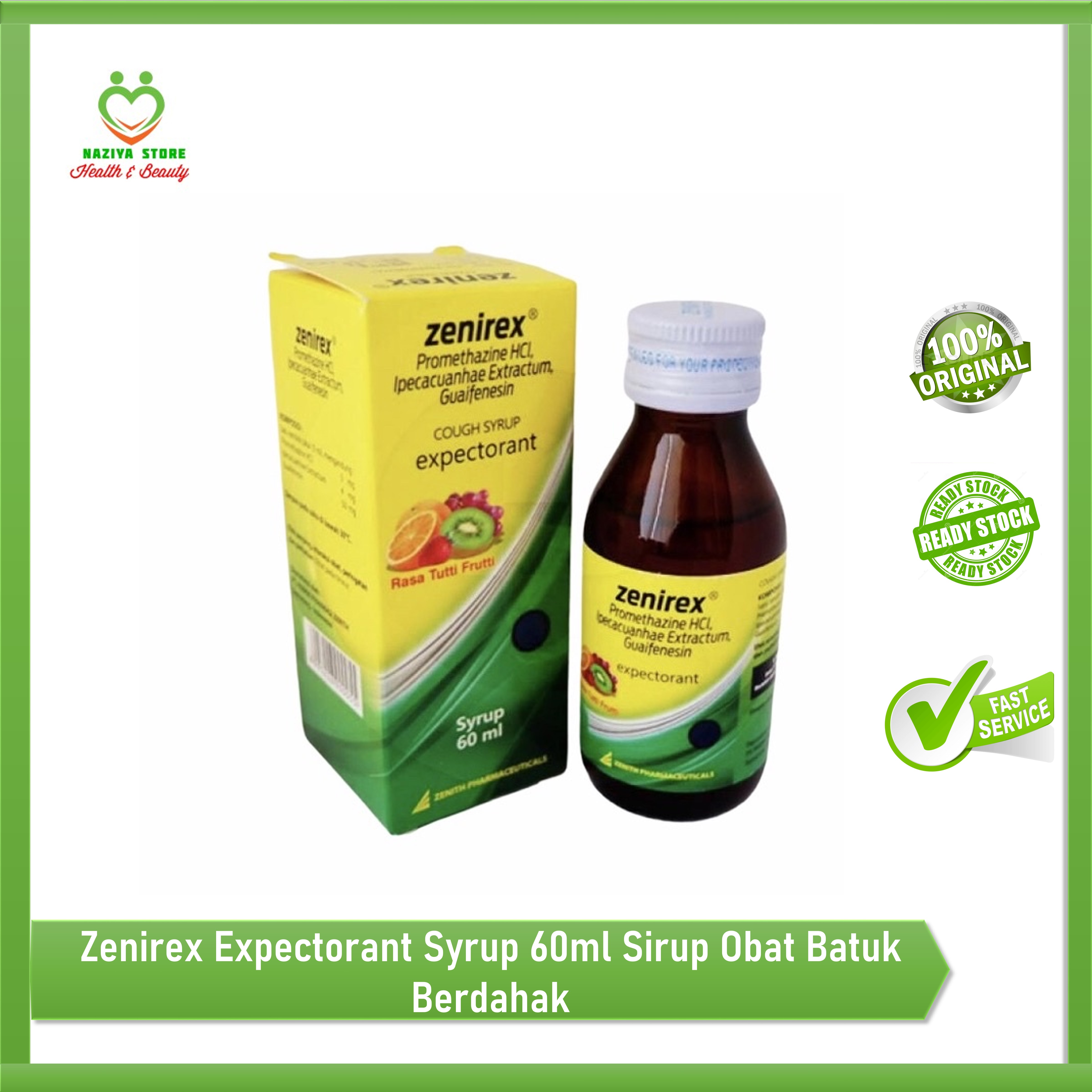 Zenirex Expectorant Syrup 60ml Sirup Obat Batuk Berdahak Anak | Lazada ...
