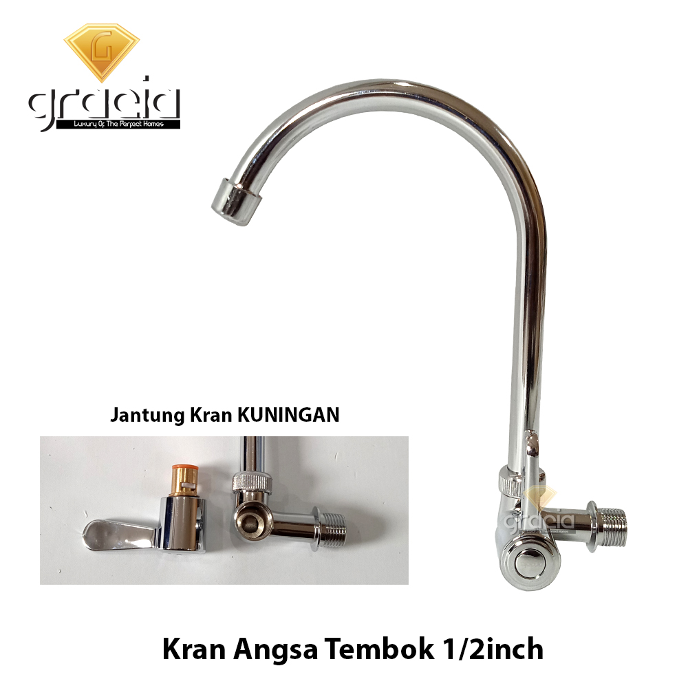 Kran Angsa Tembok Kran Cuci Piring Kran Washtafel GRACIA 2737 Kran Air ...