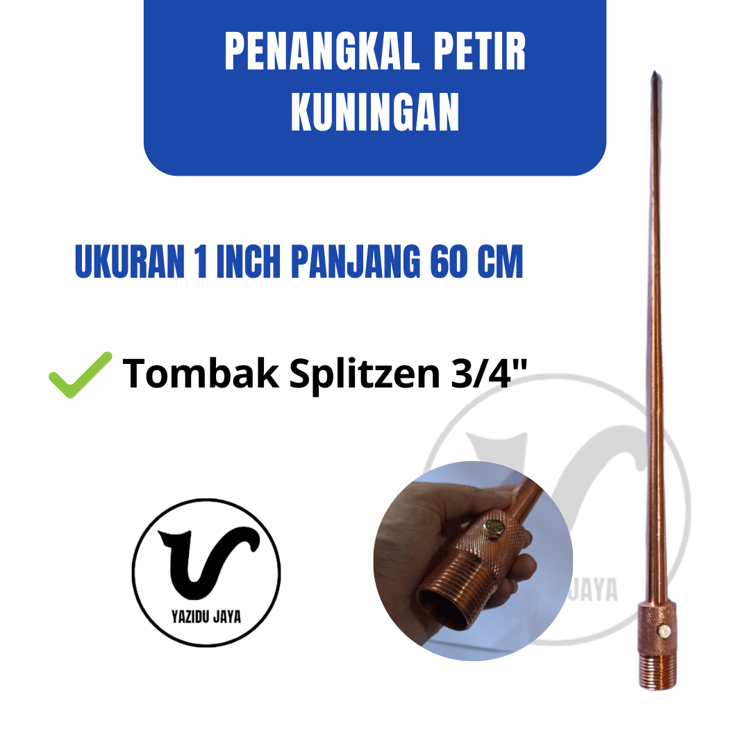 Tombak Splitzen Kuningan Penangkal Anti Petir Untuk Atap Rumah ...