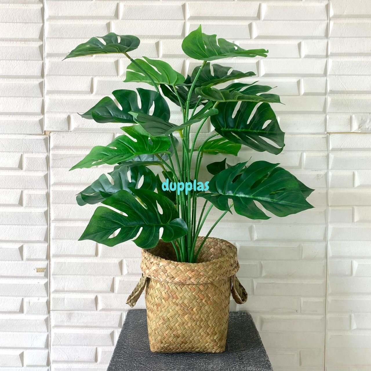 Pohon Daun Monstera Tapak Gajah X18 Semi Latex Artificial Cover Pot ...