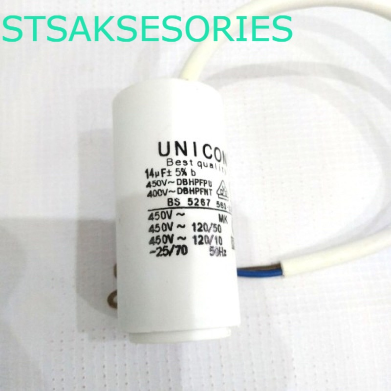 kapasitor Bulat 14 uF Unicon Kabel | Lazada Indonesia
