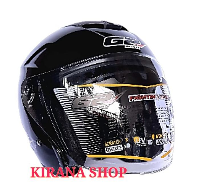 HELM G2 OPTIMAX DOUBLE VISOR | HALF FACE MODEL INK DINAMIC POLOS WARNA ...