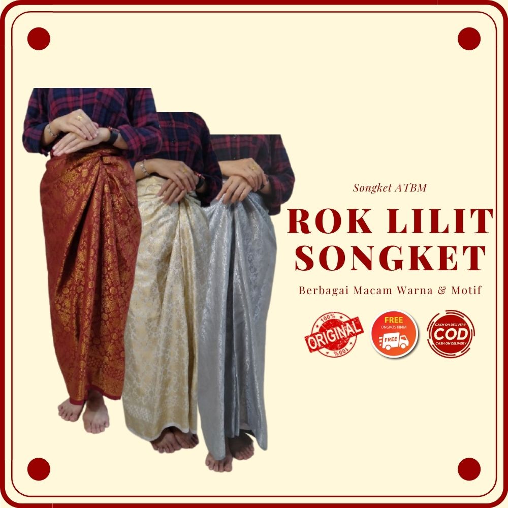 Rok Songket Model Lilit Berbagai Macam Motif dan Warna | Lazada Indonesia