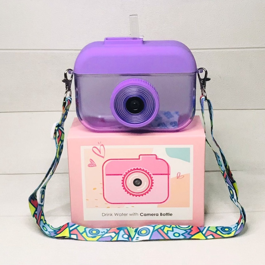 GTB - R744 Botol Minum Anak Model Kamera Lucu Camera Bubble 400ml Free ...