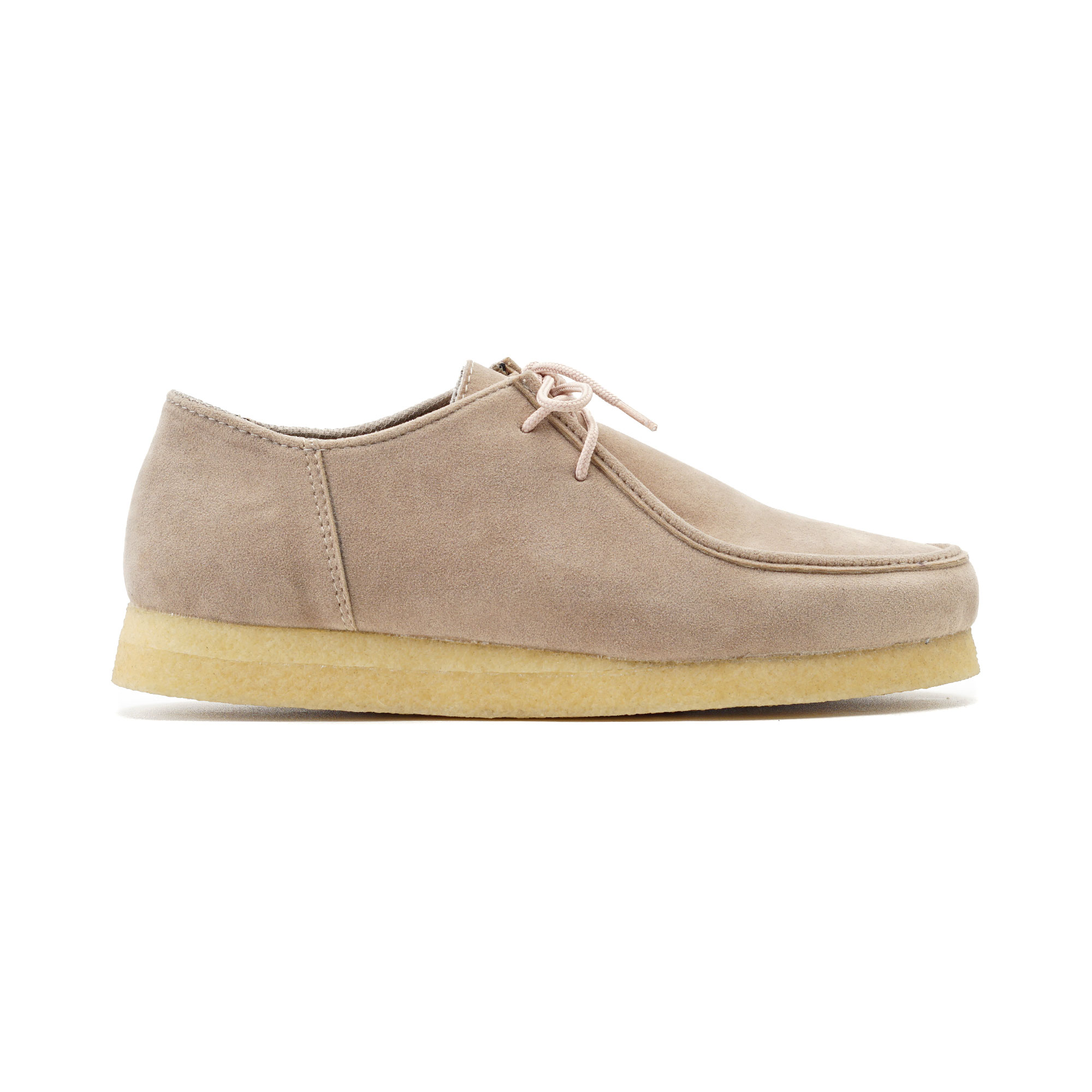 Edefootwear WANDER- Sepatu Derby Wallabee Suede Casual Tali Cream Pria ...