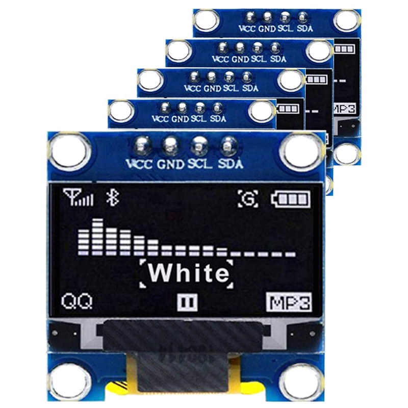 5PCS OLED Display Module IIC 128X64 Pixel OLED White I2C 0.96Inch OLED ...