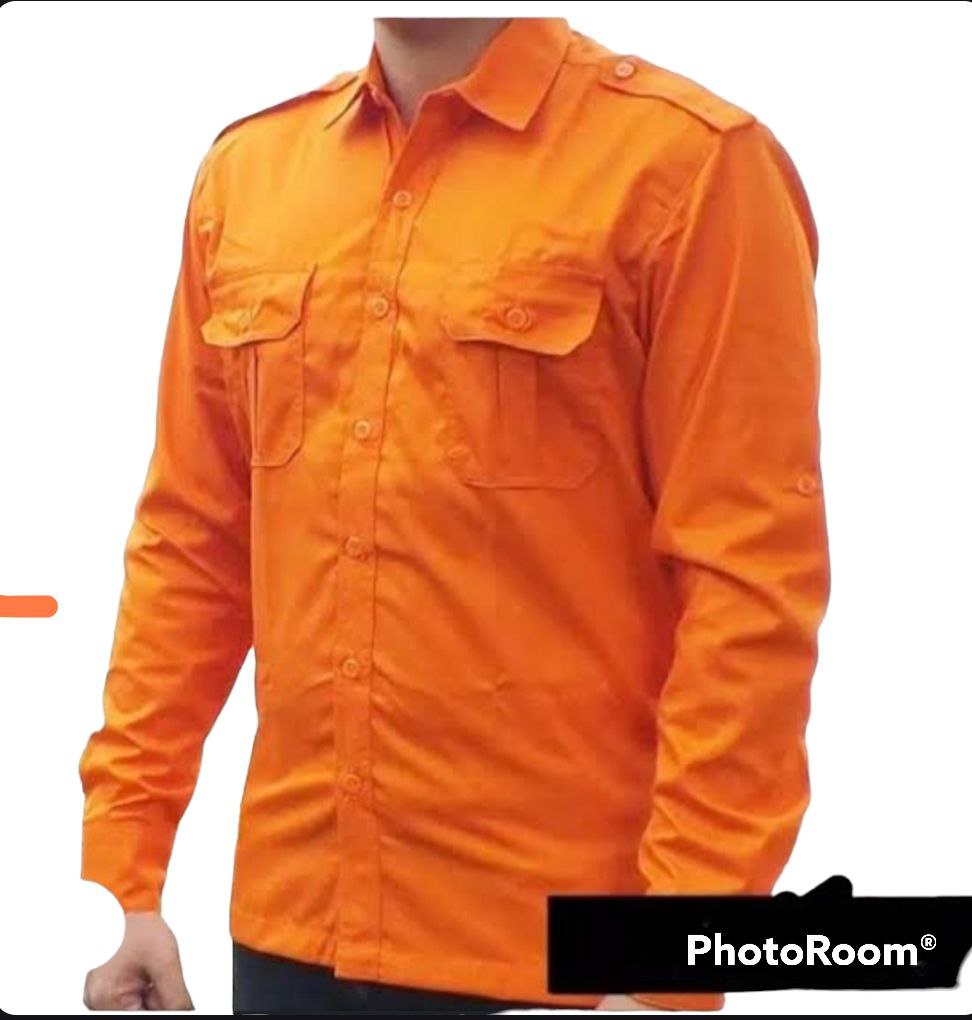 kemeja pdl oren kemeja basarnas kemeja oranye lapangan | Lazada Indonesia