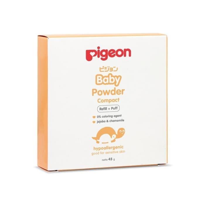 Pigeon Baby Powder compact Refill + Puff [45 gr] | Lazada Indonesia