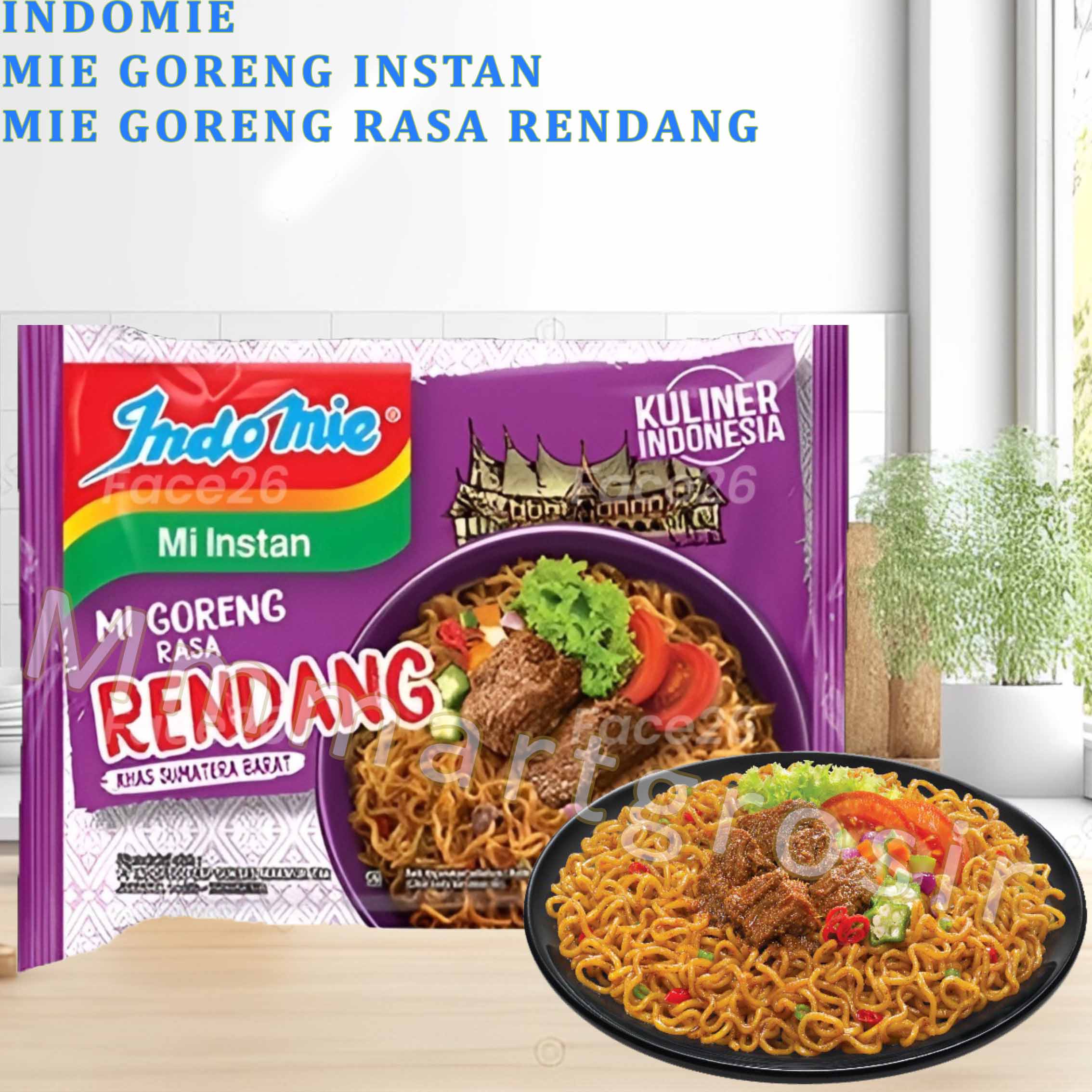 Indomie / Mie Goreng Instan / Mie Goreng Rasa Rendang / 91gr | Lazada ...