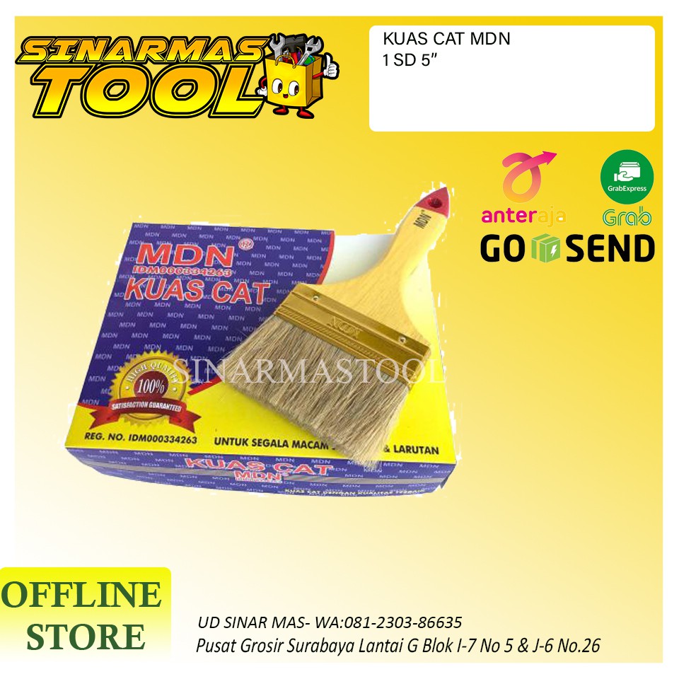KUAS CAT TEMBOK MDN 12 BH | Lazada Indonesia