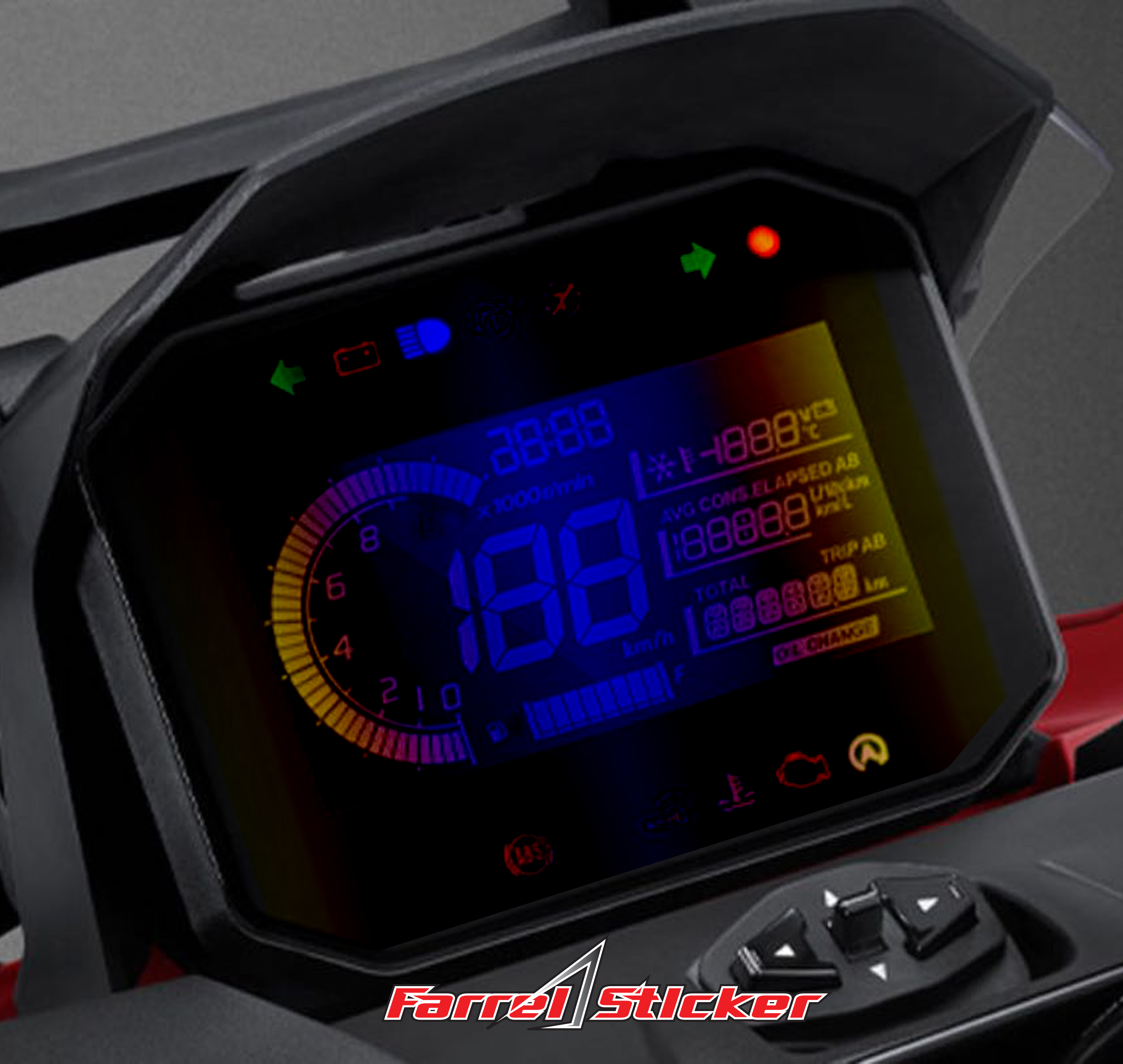 stiker anti gores spido ADV 160 sticker spidometer ADV160 super glossy ...