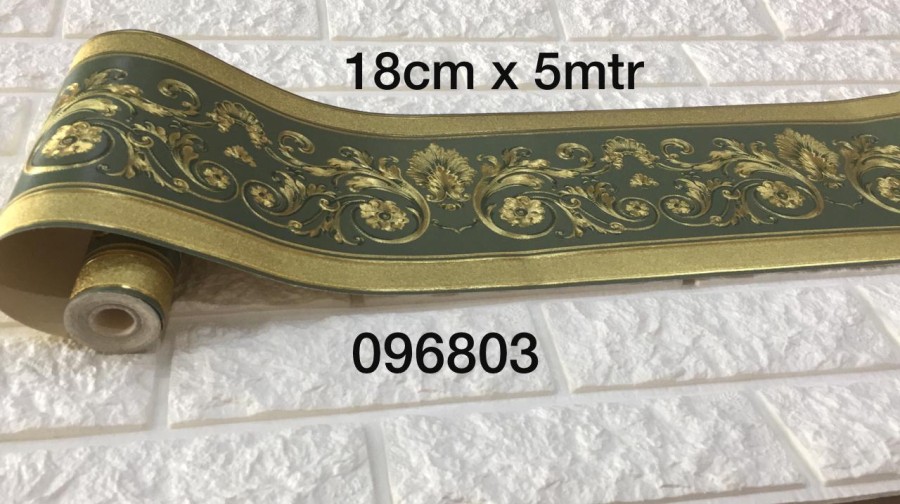 Wallborder Dinding Border List Klasik Gold Hijau Mewah | Lazada Indonesia