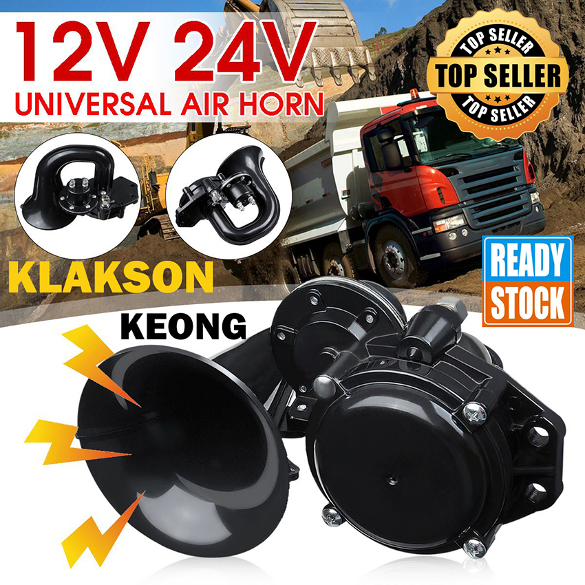 Klakson Keong Trompet Mobil Truk Air Horn 12/24V 135dB Klekson Kelakson ...