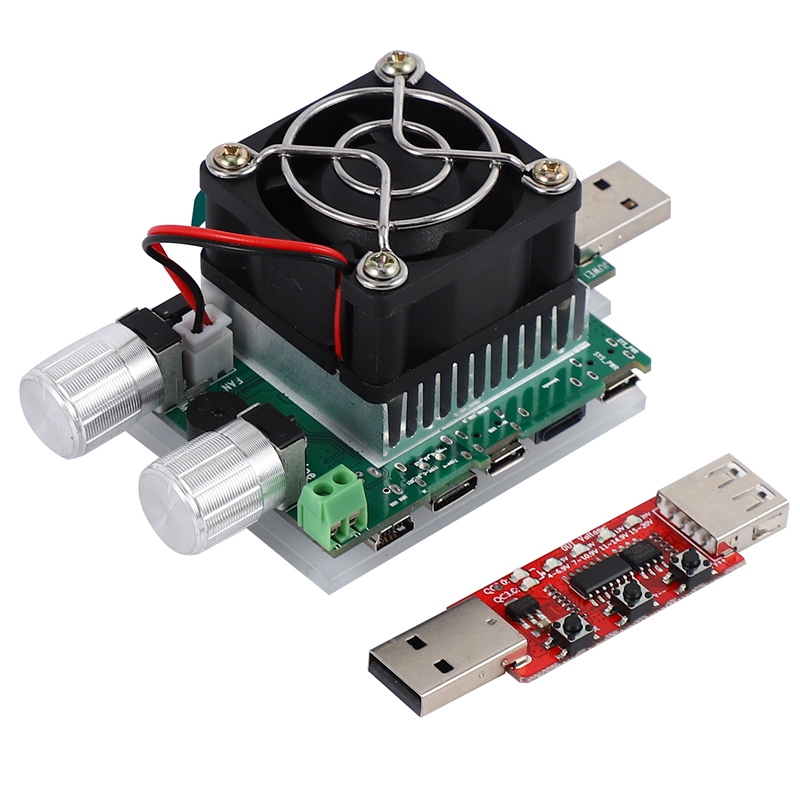 35W Constant Current Double Adjustable Electronic Load + QC2.0/3.0 ...