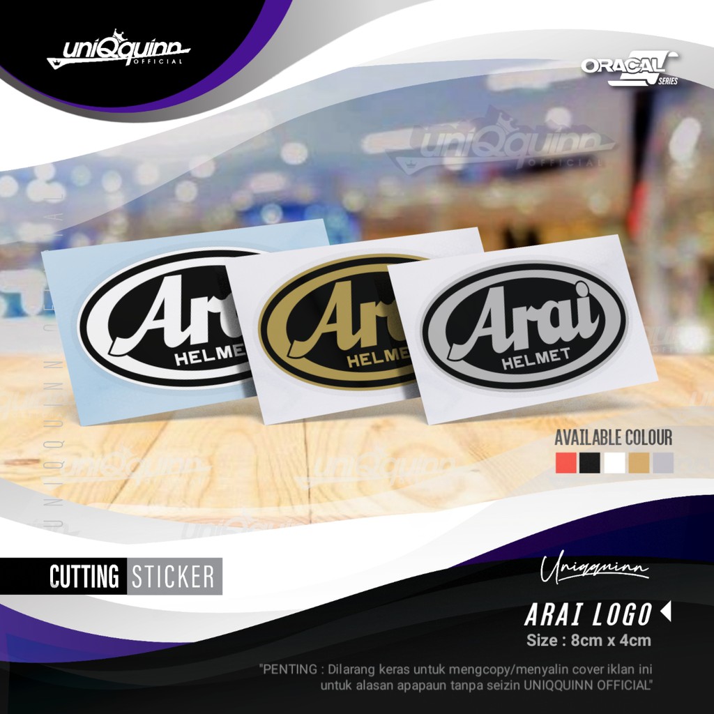 UQ Stiker Arai Logo | Stiker Helm | Cutting Sticker Arai | Sticker ...
