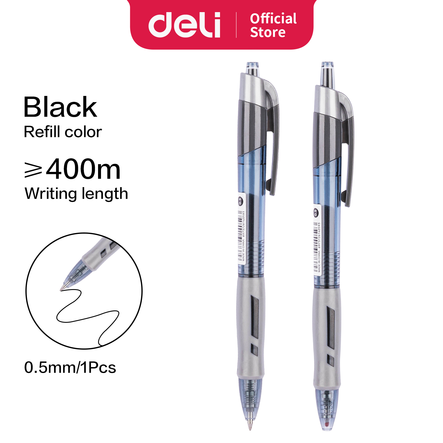 Deli Ultra Smooth Ink Office Gel Pen / Pulpen Gel Tekan Menulis Lebih ...