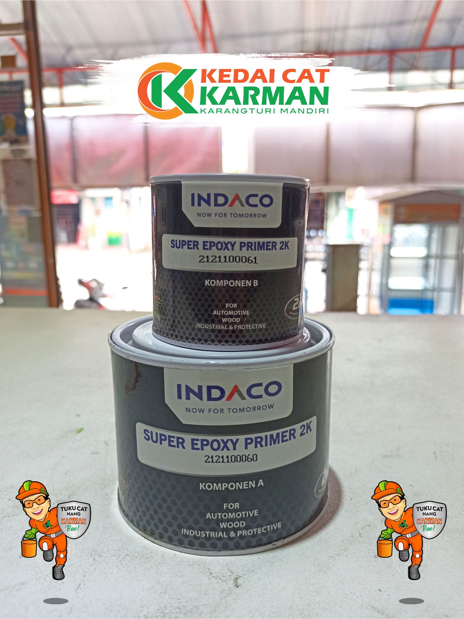 INDACO SUPER EPOXY PRIMER - CAT DASAR ANTI KARAT MOBIL BESI KAYU ...