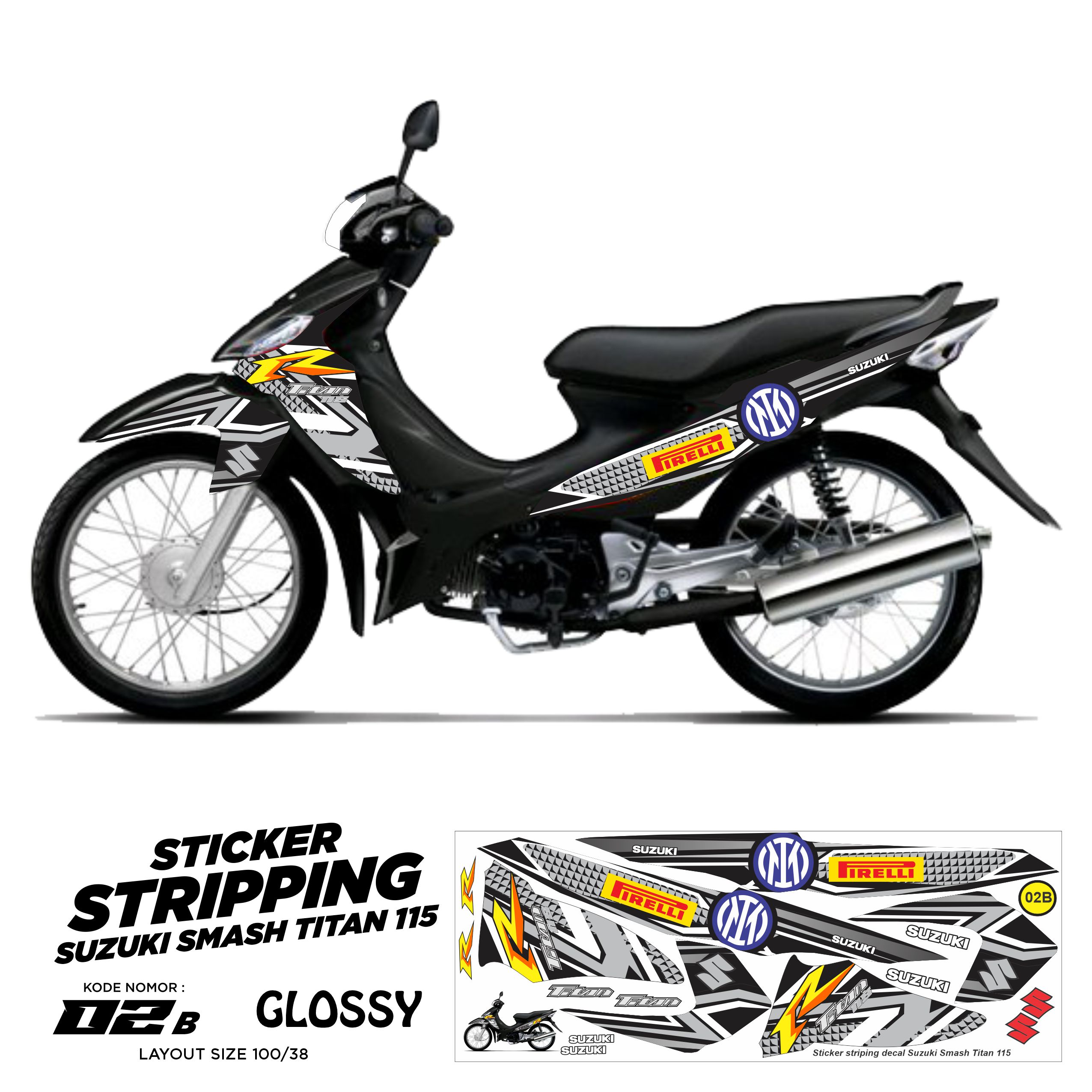 striping Suzuki Smash Titan 115 decal Suzuki Smash Titan 115 variasi ...