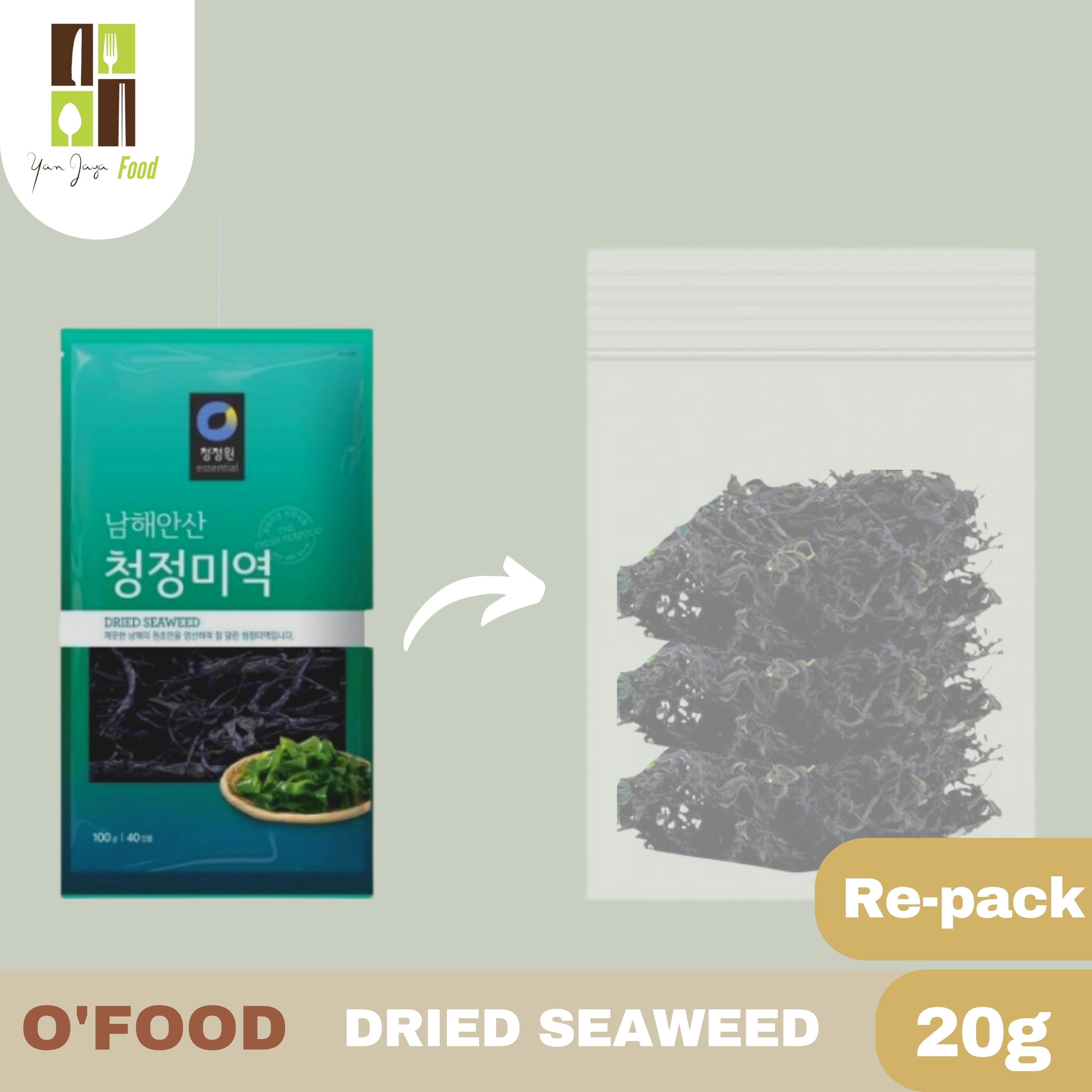 Daesang Chung Jung One o'food Dried Seaweed / Rumput Laut Kering REPACK ...