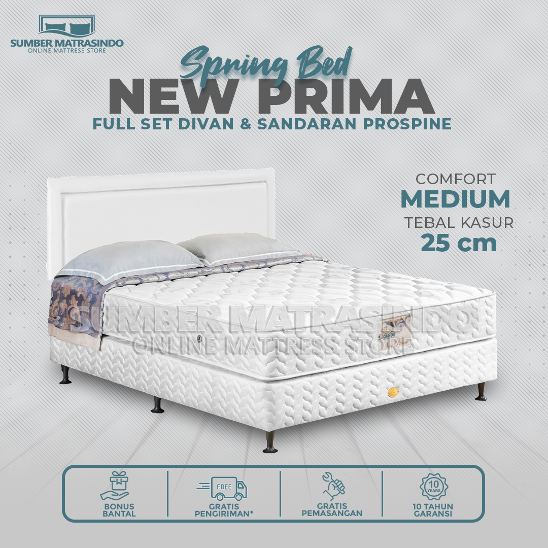 Guhdo Spring Bed Kasur New Prima T25 Prospine Style - FULL SET / TANPA SANDARAN 90x200 / 100x200 ...