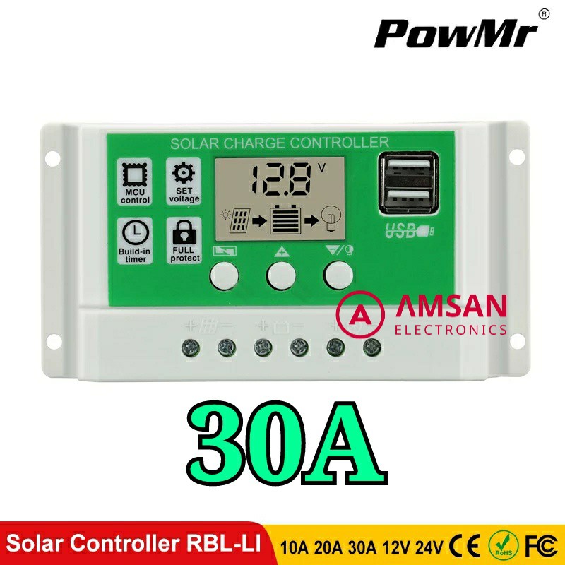 SCC PWM untuk baterai lithium 10A 20A 30A Solar charger controler for ...
