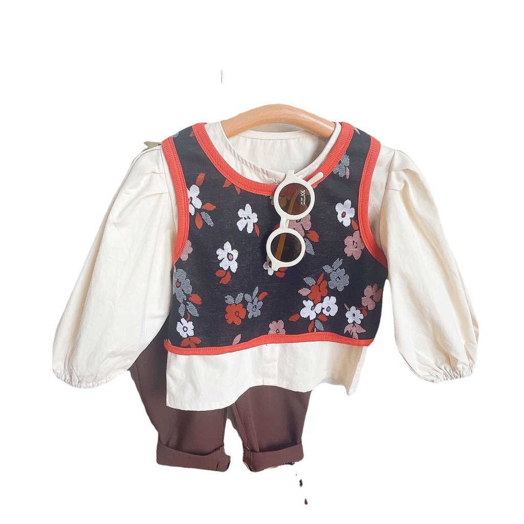 (ANGEL) BS-380 STELAN 3IN1 ANAK CEWEK MODEL ROMPI FLORET PANTS SIZE 100 ...