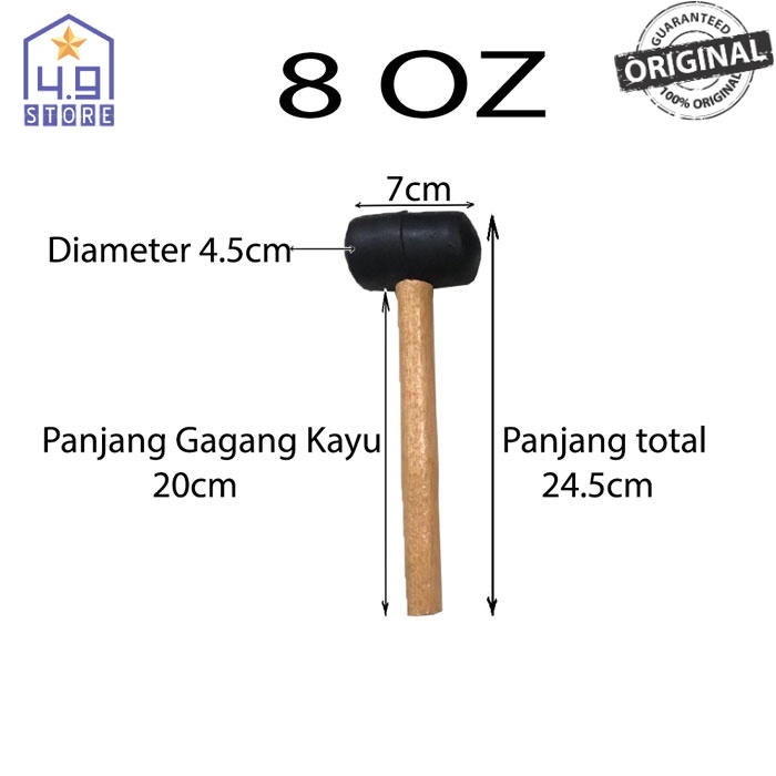 Palu Karet Pasang Keramik Granit Ubin 8 Oz - 24 Oz PK2 | Lazada Indonesia