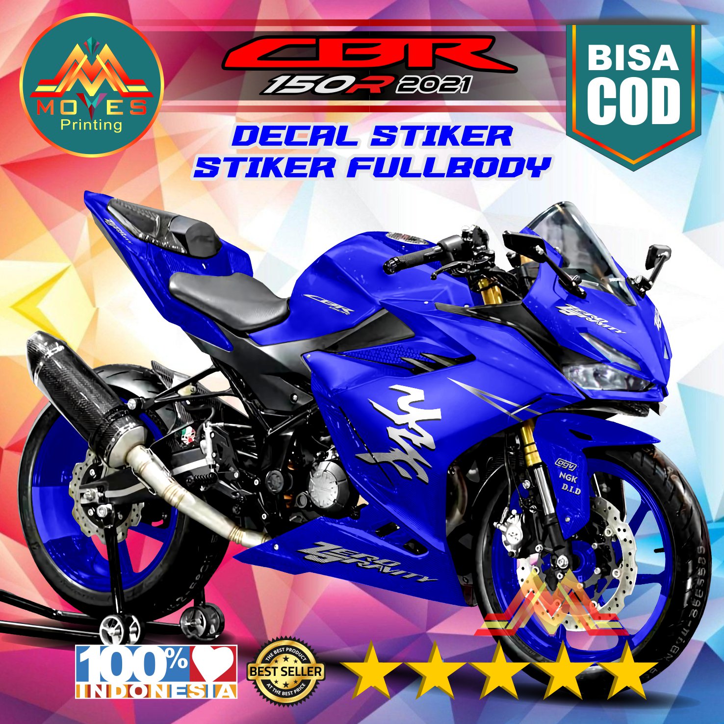 ⭐⭐⭐⭐⭐ ( COD ) DECAL STICKER FULL BODY - DECAL STIKER MOTOR NEW CBR 2021 ...