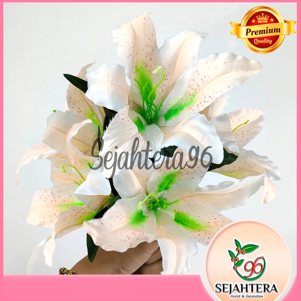 Bunga Lily Cabang 5 - Dekorasi Lily Tiger Casablanca plastik lili ...
