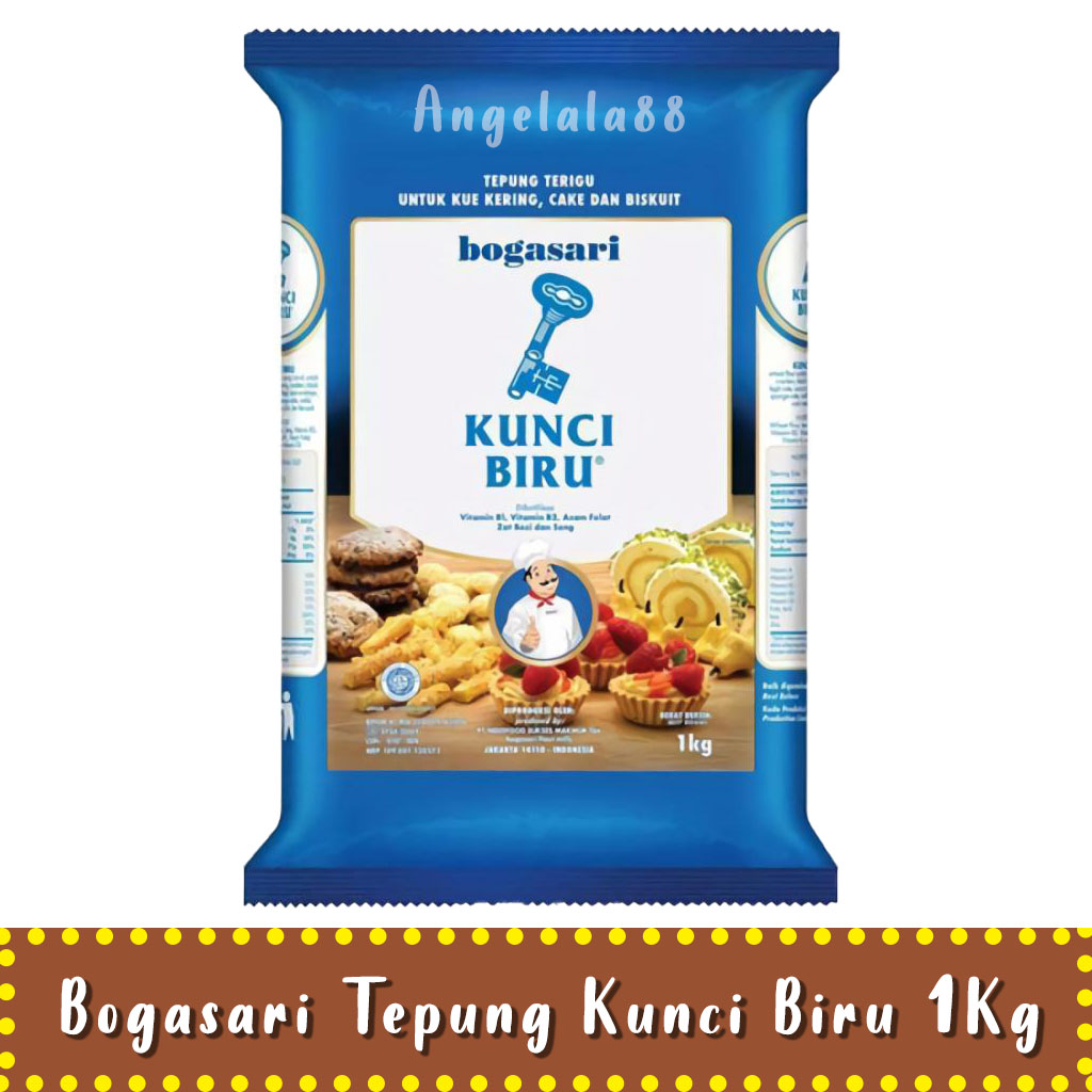 BOGASARI Tepung Terigu Kunci Biru 1 Kg 1 kilo | Lazada Indonesia