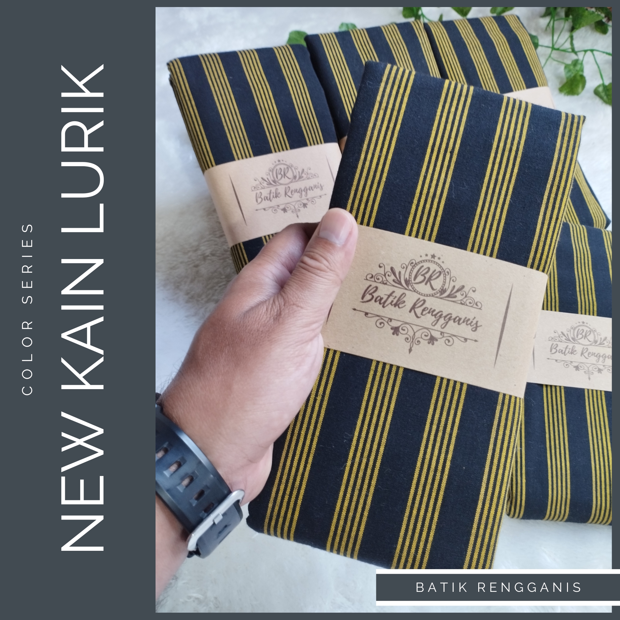 Kain Lurik Bahan Surjan Jogja Lurik Coklat Klasik / Bahan Sorjan / Baju ...