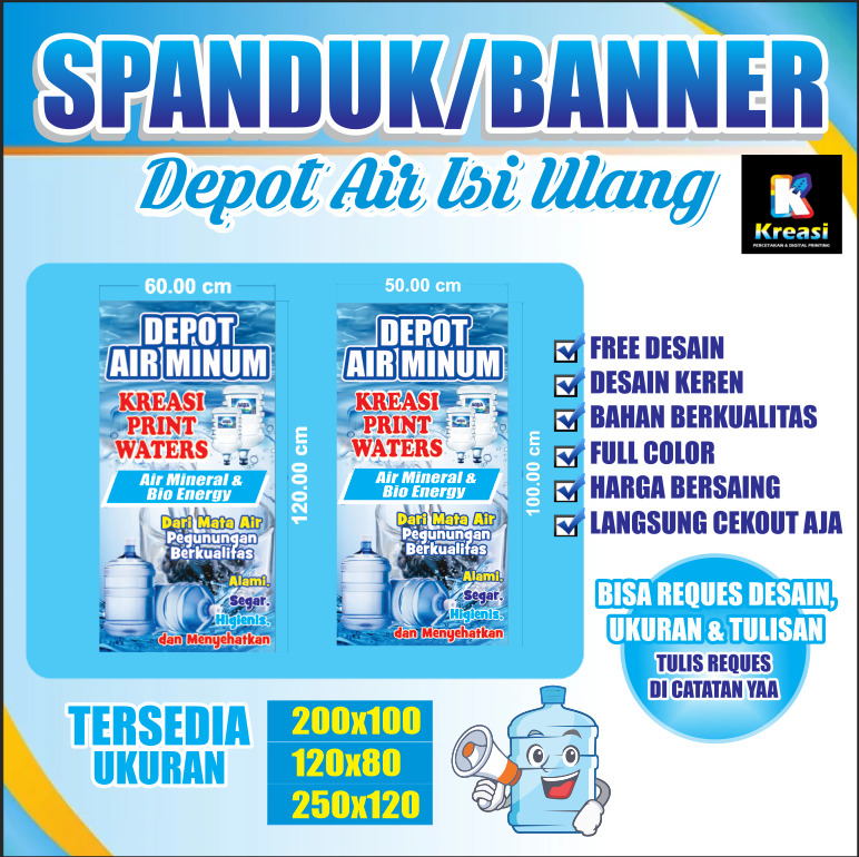 spanduk banner depot air isi ulang | Lazada Indonesia