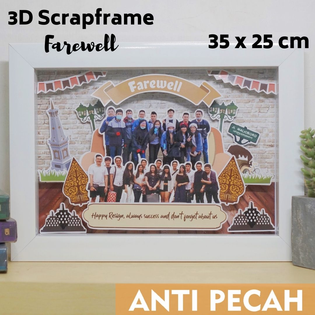 Frame Foto 3D Scrapframe Hadiah Unik Pop Up Fiber ANTI PECAH | Lazada ...